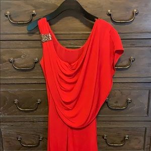 Badgley Mischka | Dresses | Red Cache Dress | Poshmark